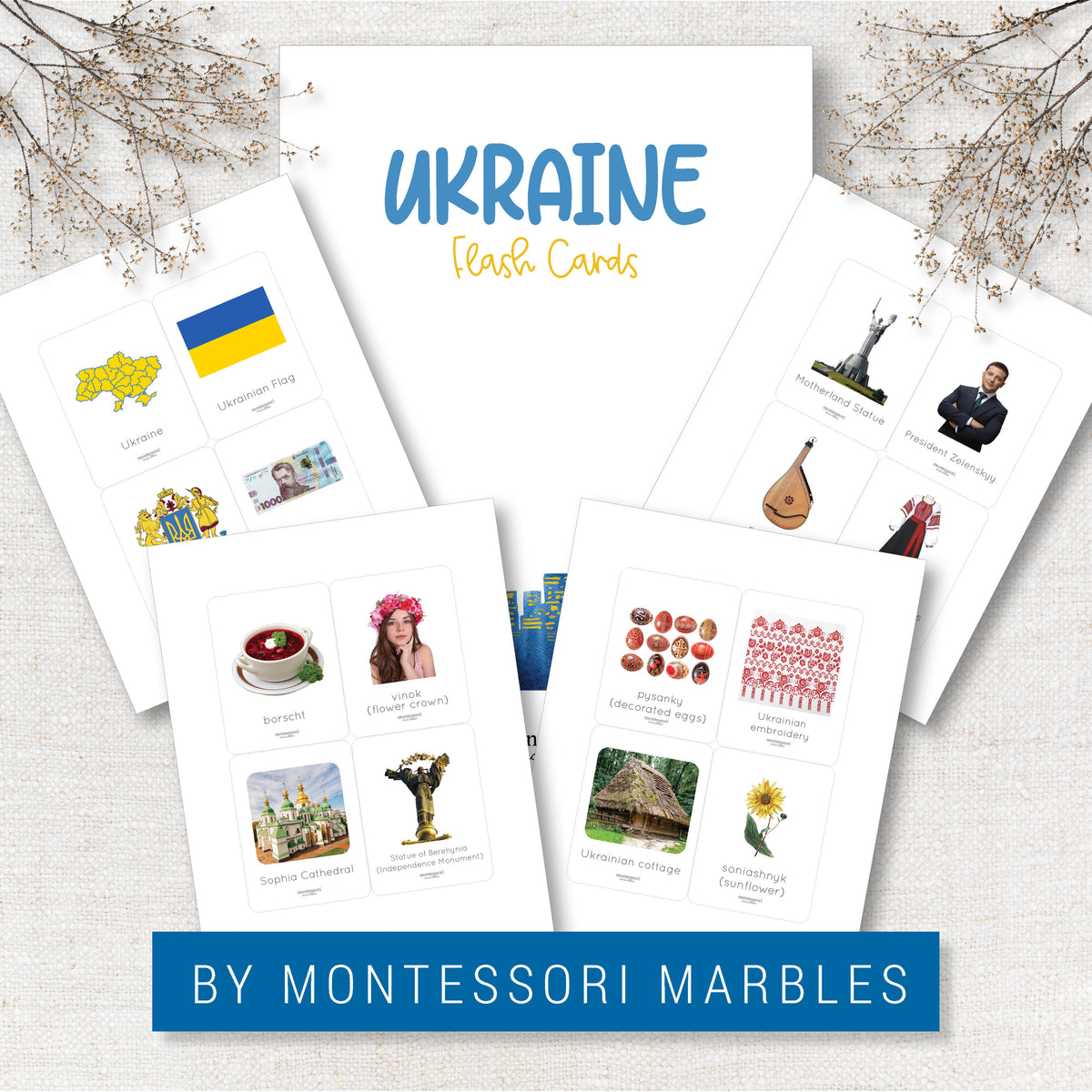 Ukraine Flash Cards | European Geography Cultural Learning Ages 5-8 ...